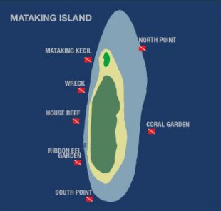 Map Mataking Island – SIPADAN Dive – Mt Kinabalu